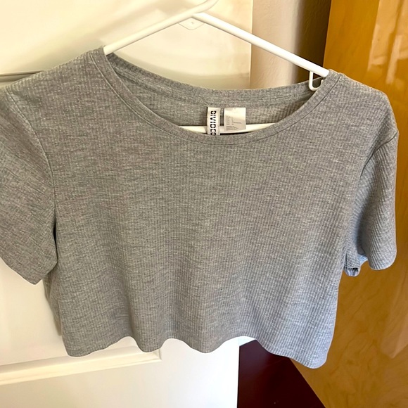 Tops | Grey Crop Top | Poshmark